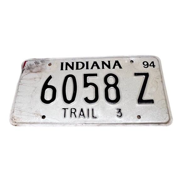 Other | Vintage Indiana Trail License Plate Originaltrailer Tag 1994 ...
